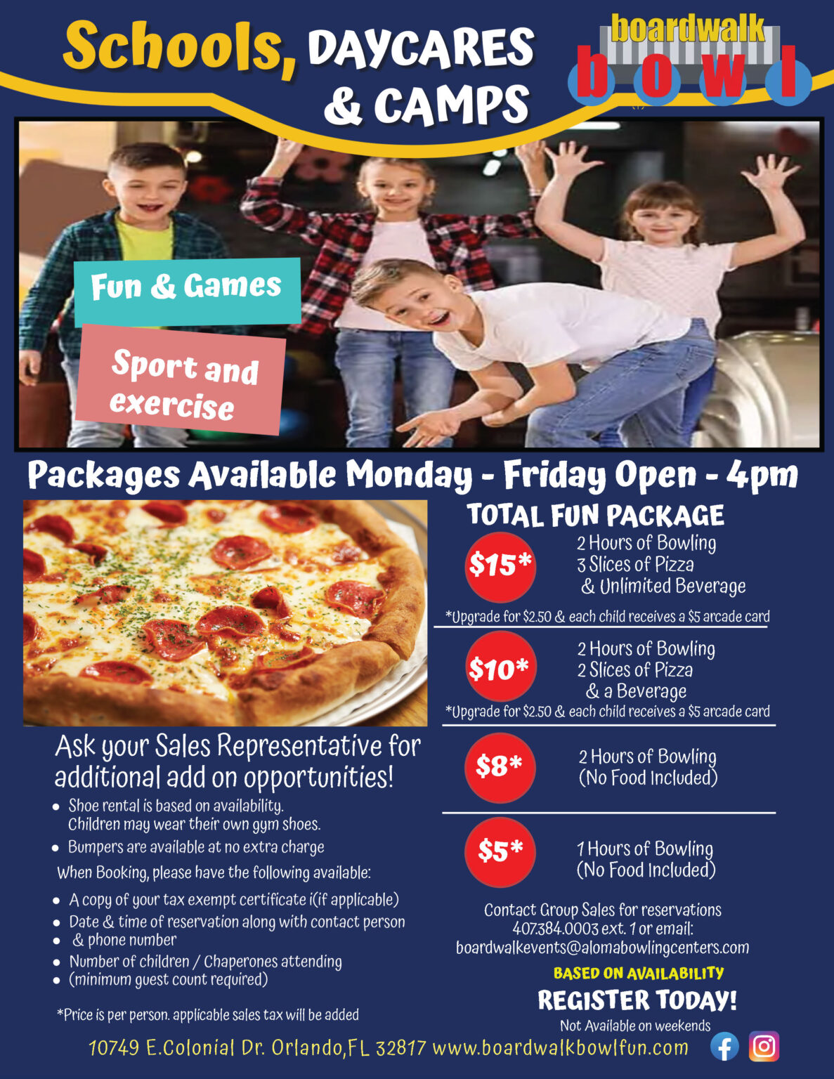 Schools & Daycares – Boardwalk Bowl